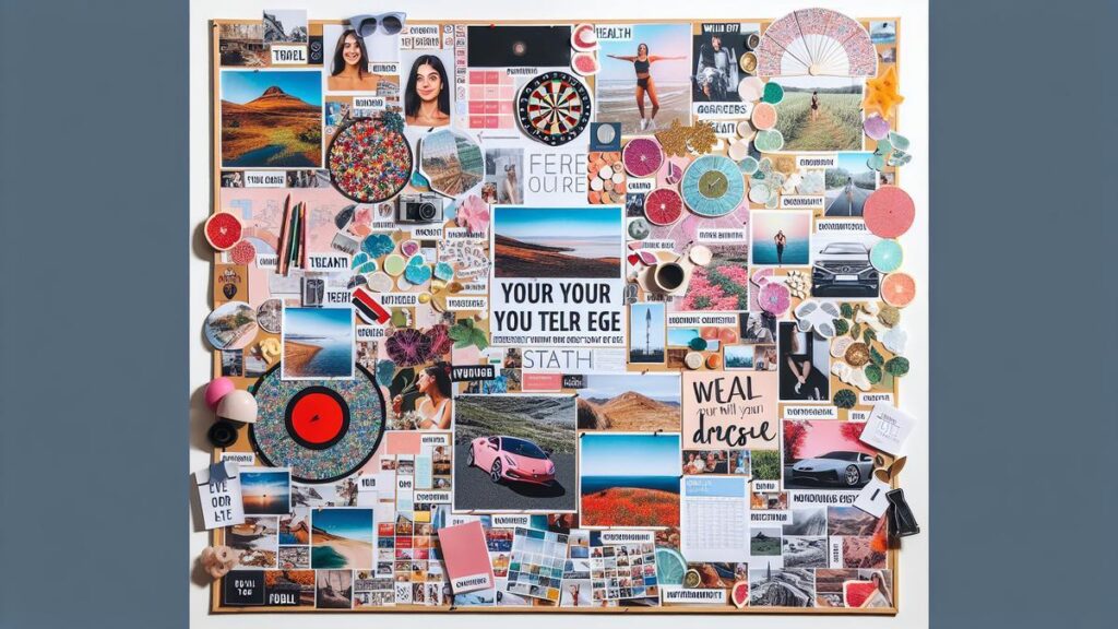 Tablero de visión para cumplir tus metas Espejo Cósmico