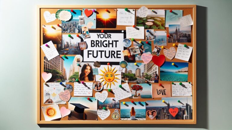 Tablero de visión o Vision Board para tu futuro brillante Espejo Cósmico